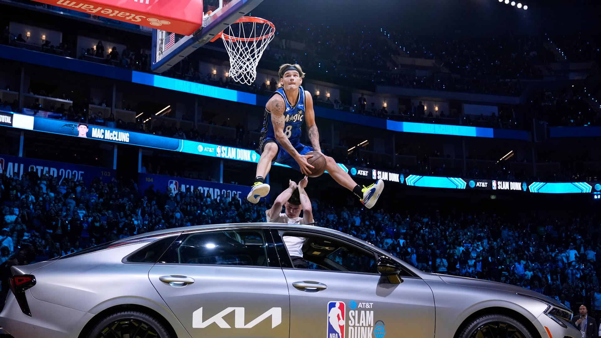 McClung dominates NBA dunk contest with perfect scores | 12news.com