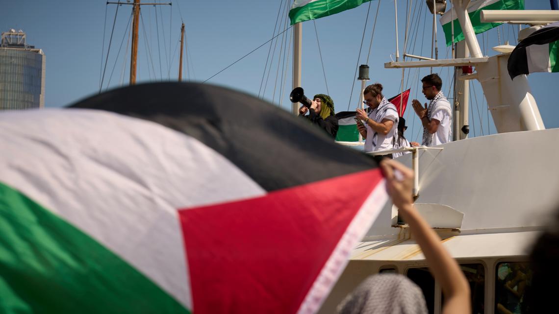 Flotilla of humanitarian aid ships set sail to Gaza from Barcelona ...