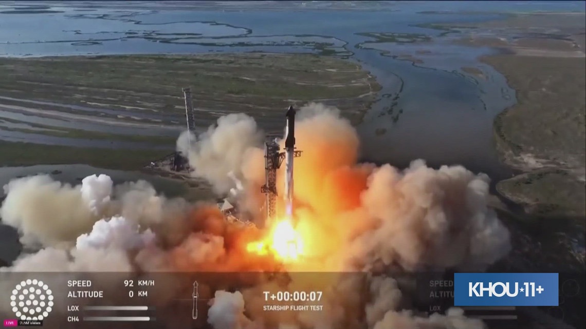 SpaceX launches giant Starship rocket, scratches mechanical catch ...