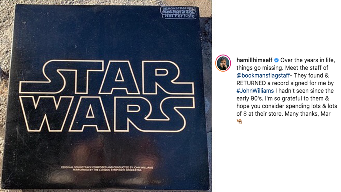 Mark Hamill thanks Flagstaff store for returning signed Star Wars ...