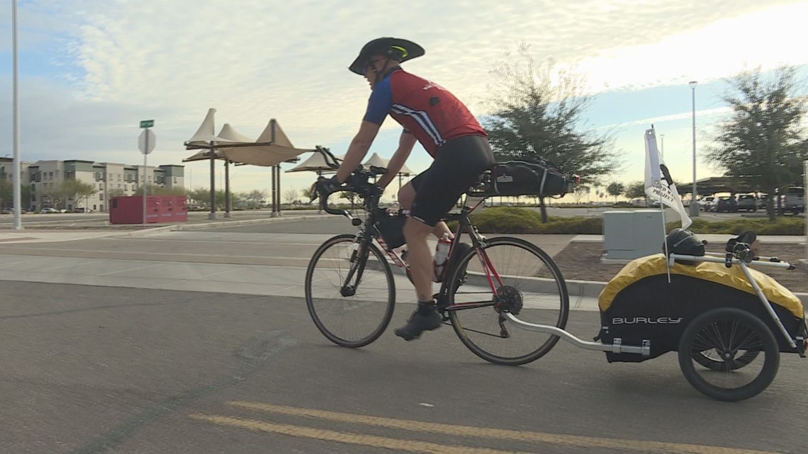 Army veteran cycling cross country to help the Wounded Warriors Project ...