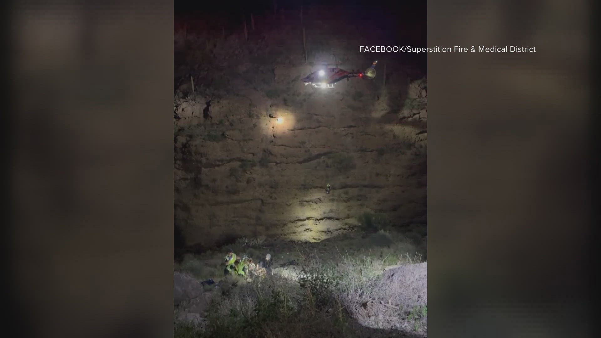 Three injured after vehicle plunges off cliff near Tortilla Flat ...