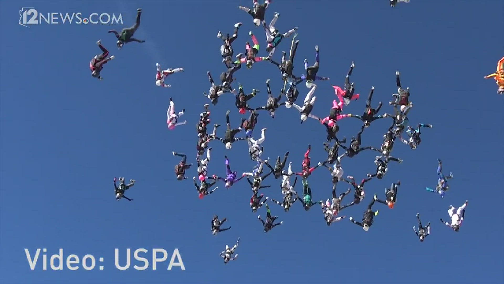 All-women skydiving team sets world record in Arizona | 12news.com