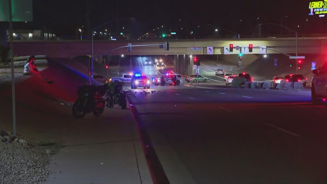 Phoenix motorcycle crash sends 2 to hospital | 12news.com