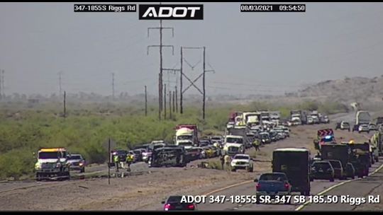Maricopa's SR 347 closed at Riggs Road due to crash | 12news.com