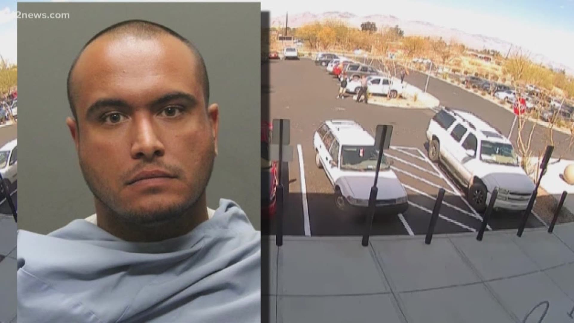 Caught on camera: Security guard fires gun at man he was supposed to ...