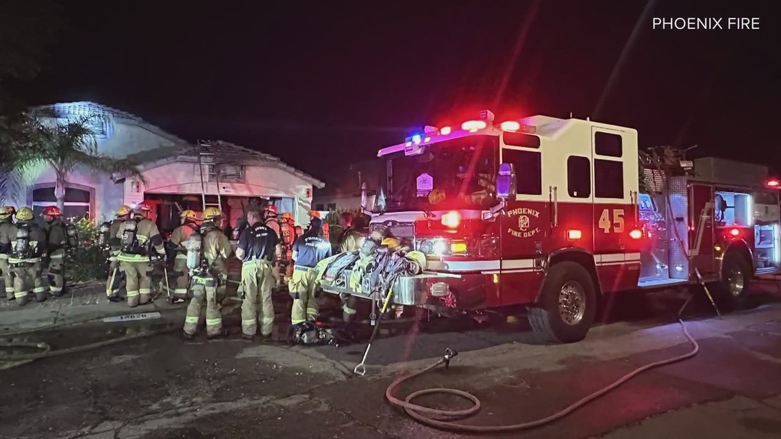 Several people displaced after Phoenix house fire | 12news.com