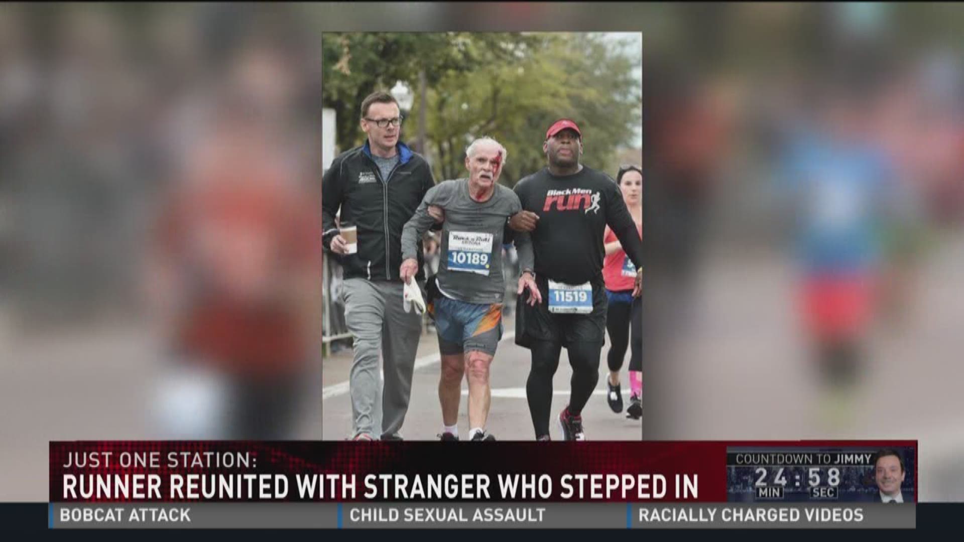 Runner reunited with stranger who stepped in | 12news.com