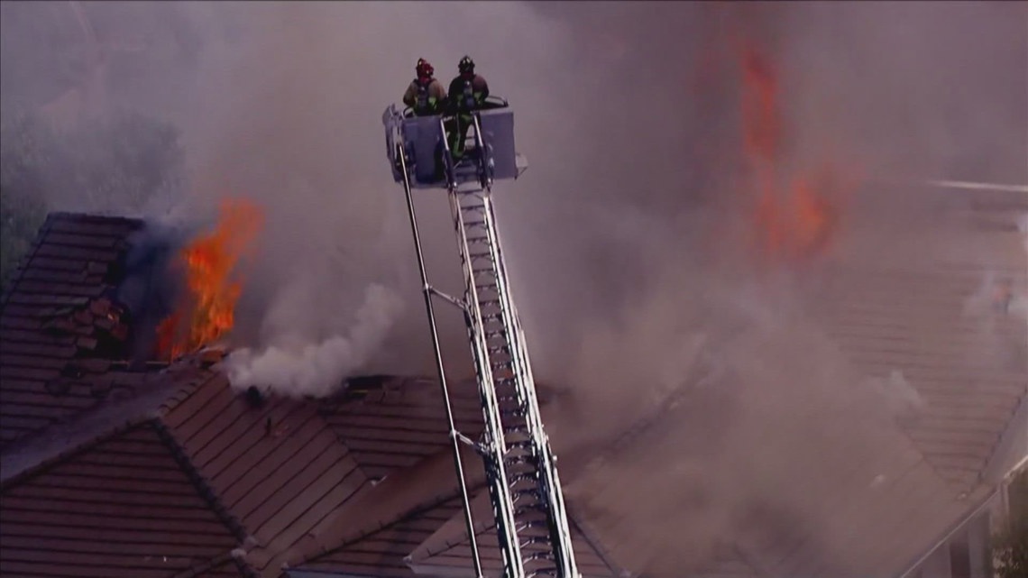 Trapped firefighters describe being caught inside burning home | 12news.com