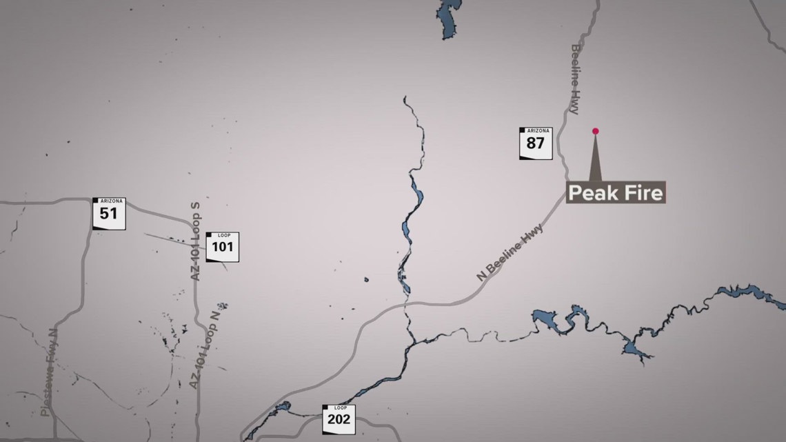 Peaks Fire burns near State Route 87, Forest Road 143 | 12news.com