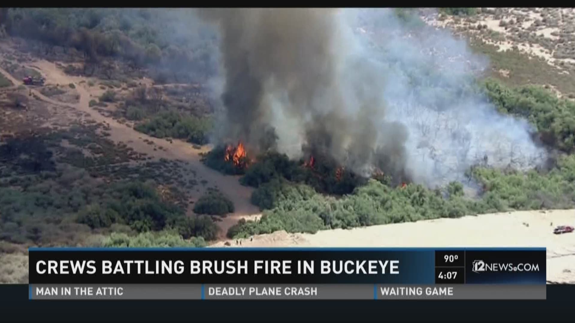 15-acre brush fire burning in Buckeye | 12news.com
