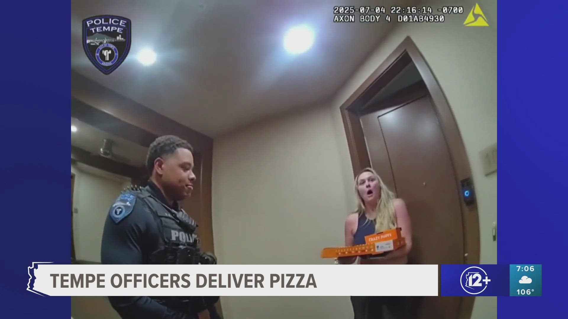 Tempe police finished pizza delivery after driver arrested | 12news.com