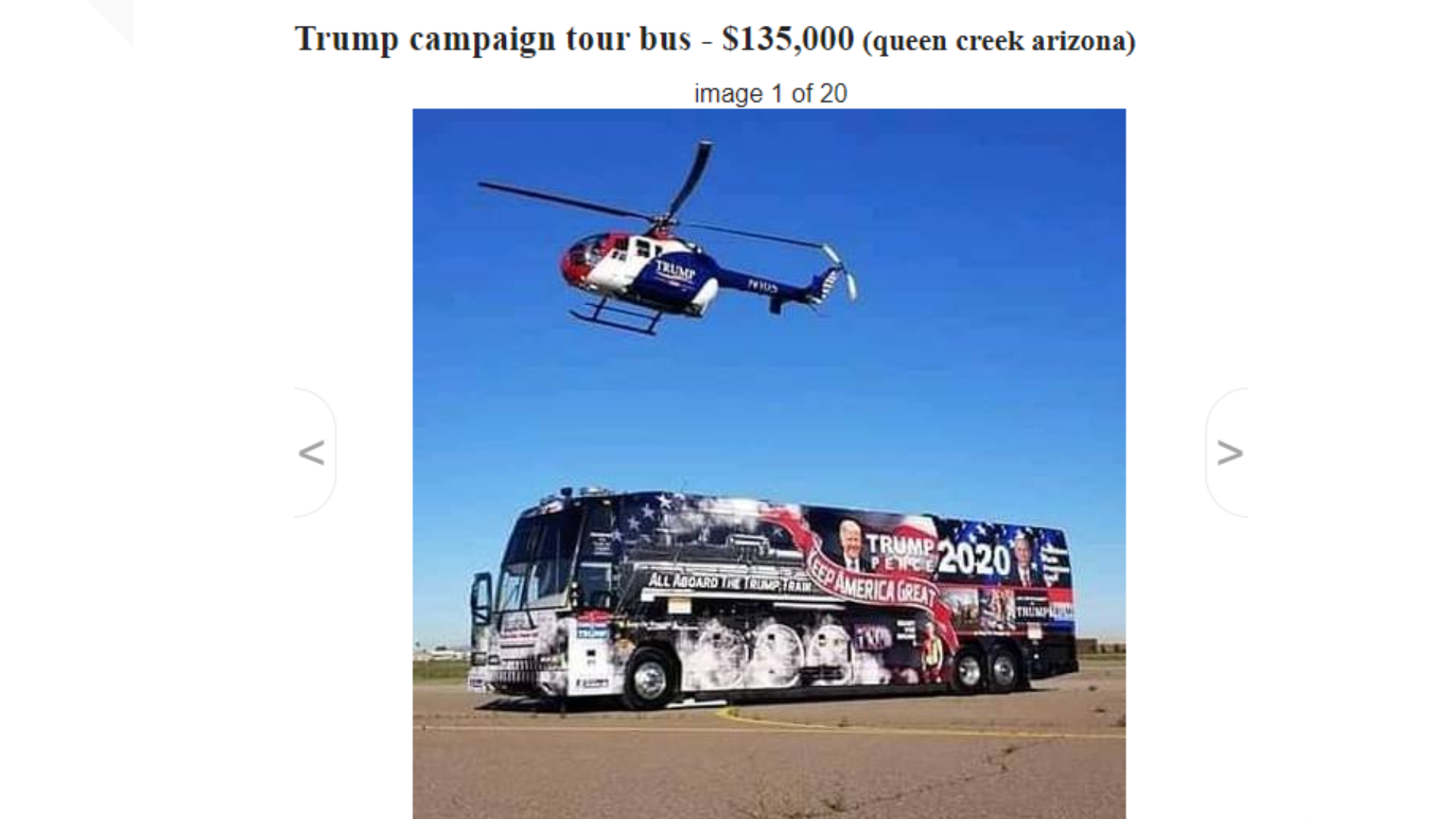 Trump Train for sale: unofficial 2020 campaign bus in Queen Creek open ...