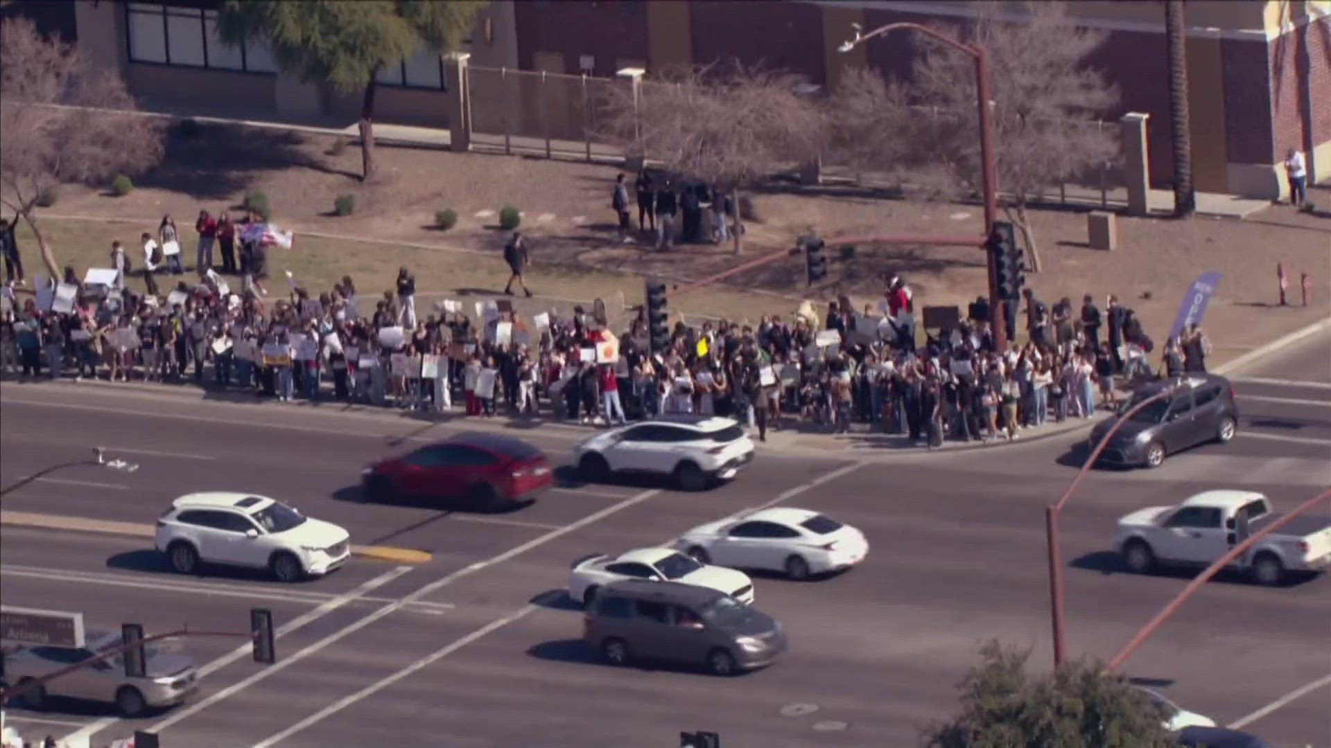 2 Poston Junior High students arrested during ICE protest | 12news.com