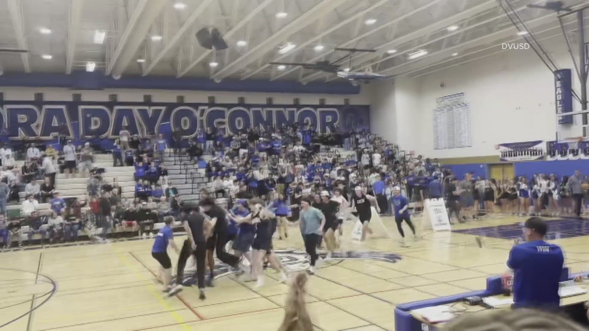 Teen with special needs makes half-court shot at halftime | 12news.com