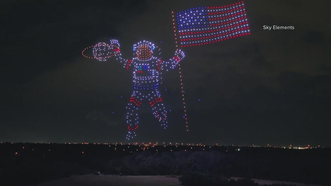 Goodyear celebrates July 4 with dazzling drone show | 12news.com