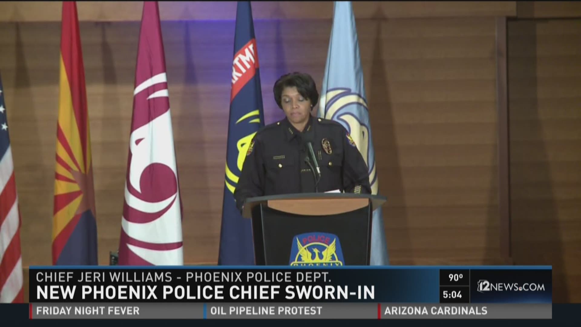 History made as Phoenix's first female police chief Jeri Williams sworn ...