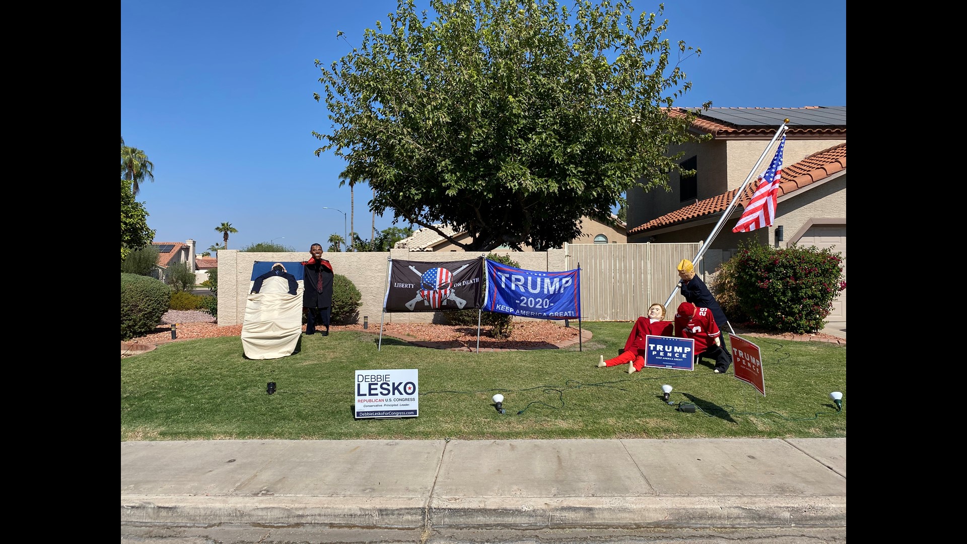 Election-themed Halloween display causing neighborhood rift in the ...