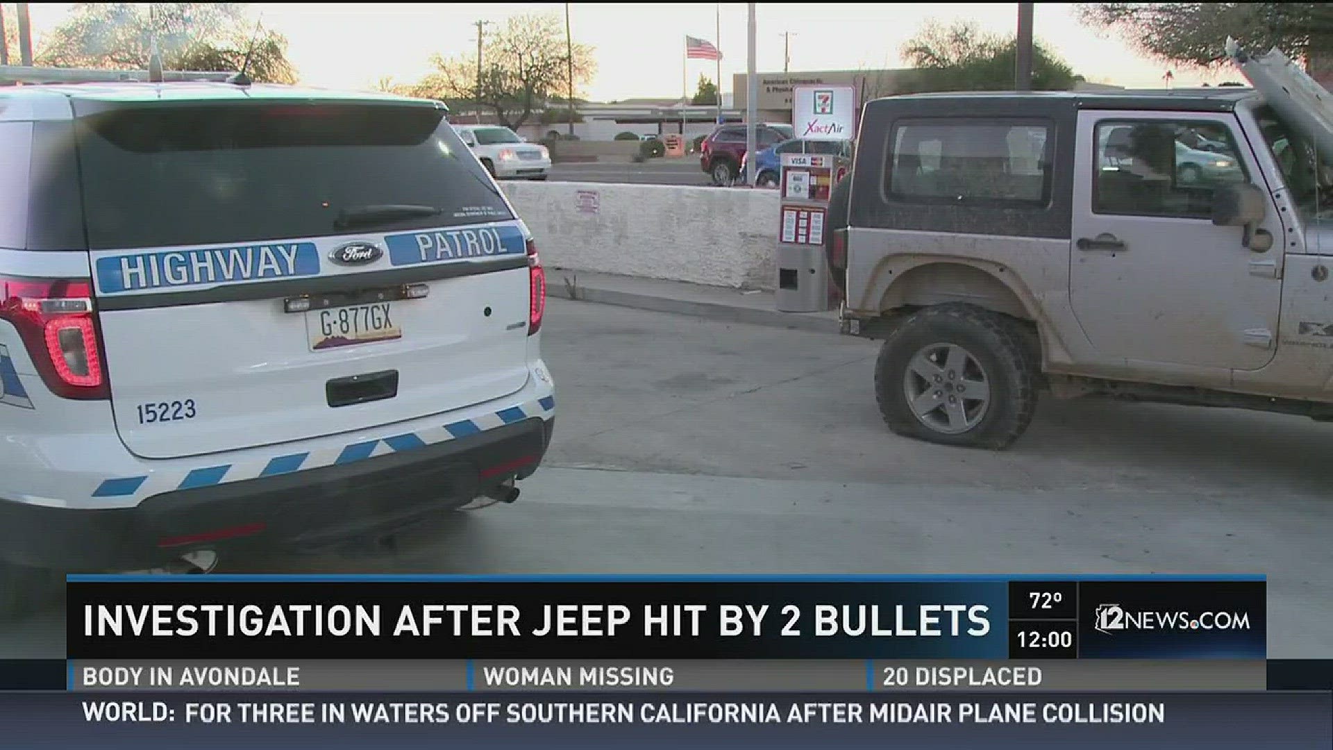 DPS: Jeep shot 3 times on Loop 101 in road rage incident | 12news.com