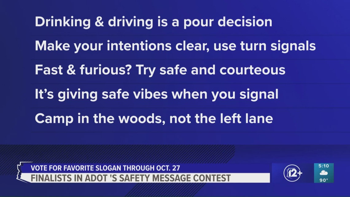 ADOT announces safety message finalists | 12news.com