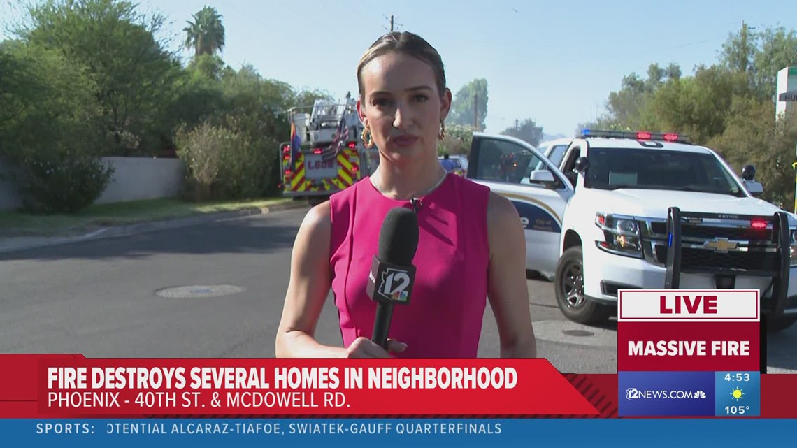 Fire destroys several homes in Phoenix neighborhood | 12news.com
