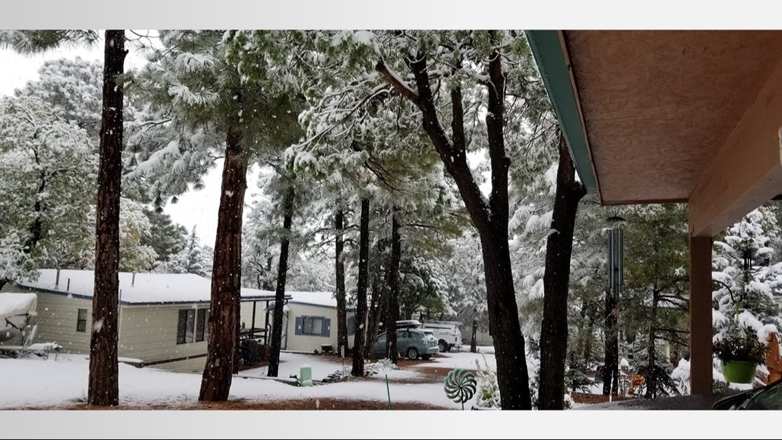 October snow hits northern Arizona Tuesday | 12news.com