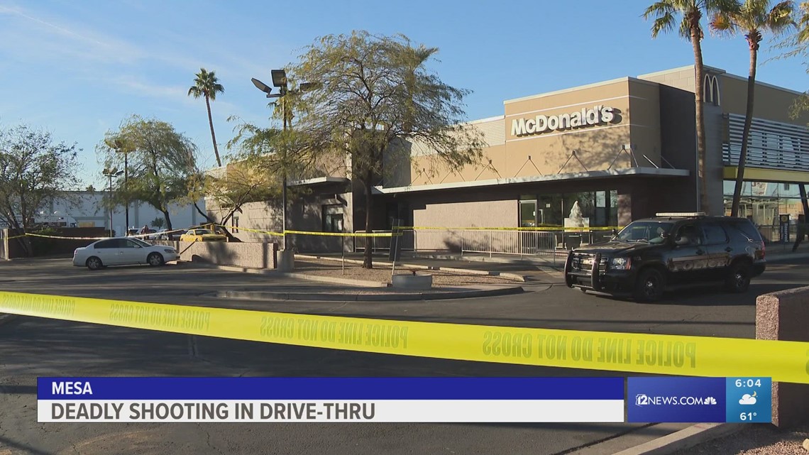 Man dead following shooting at a drive-thru in Mesa | 12news.com
