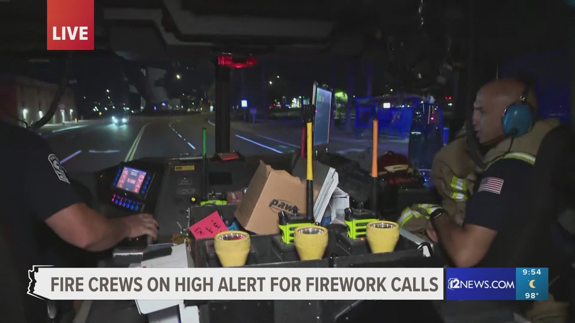 Fire crews on high alert for fireworks calls on Fourth of July | 12news.com