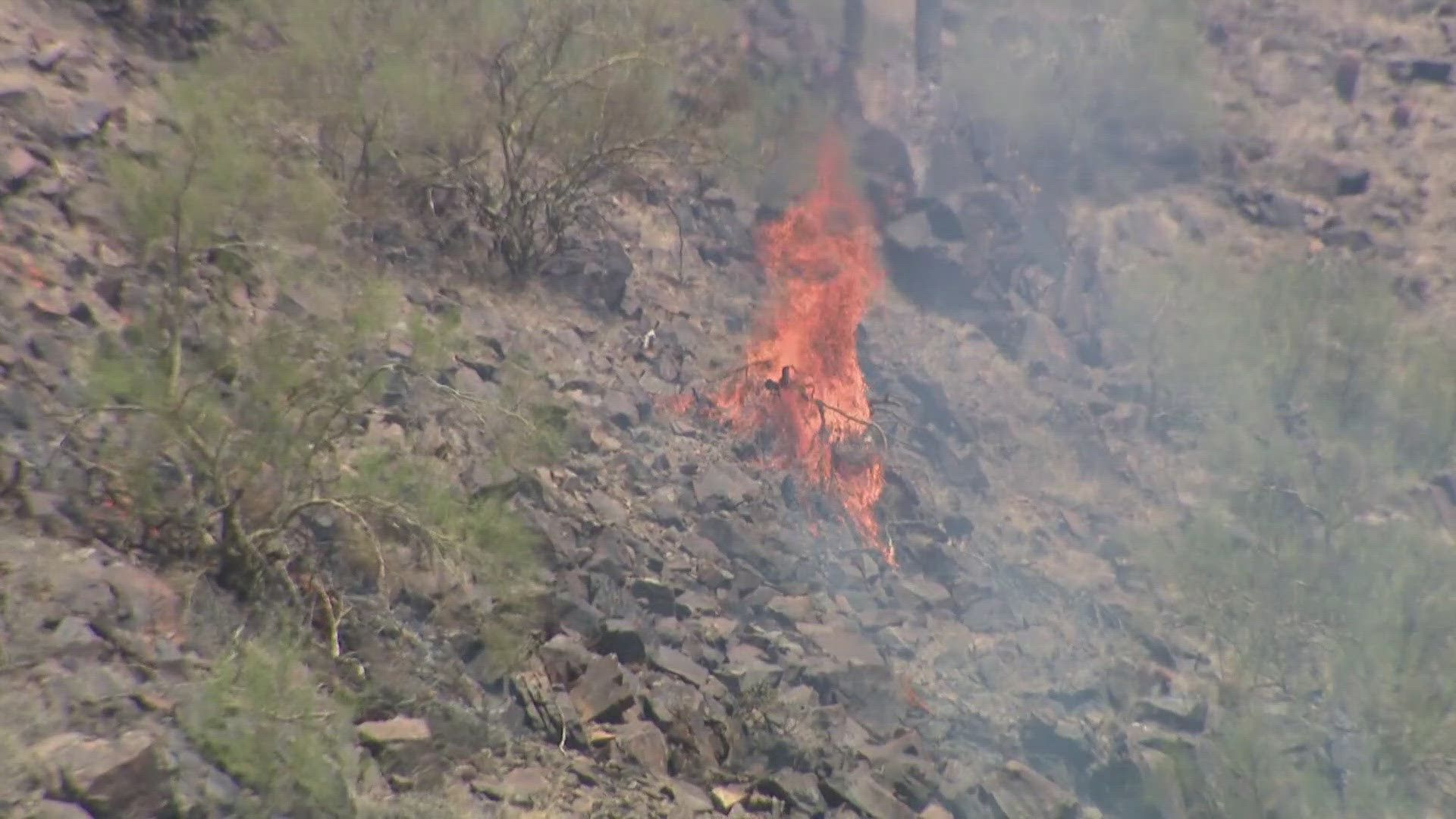 Firefighters battle 10-acre brush fire near Shaw Butte Mountain ...