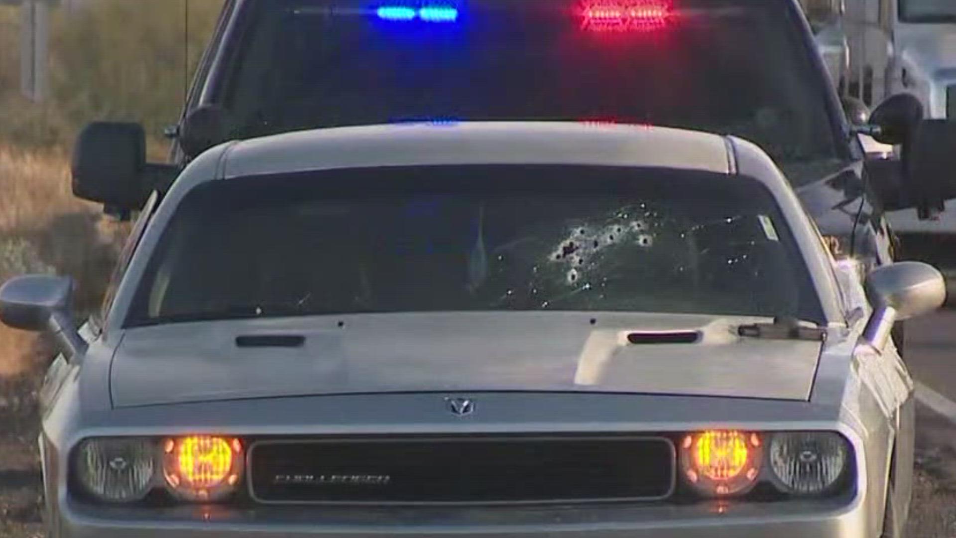 2 taken to hospital after car found riddled with bullet holes on I-10 ...