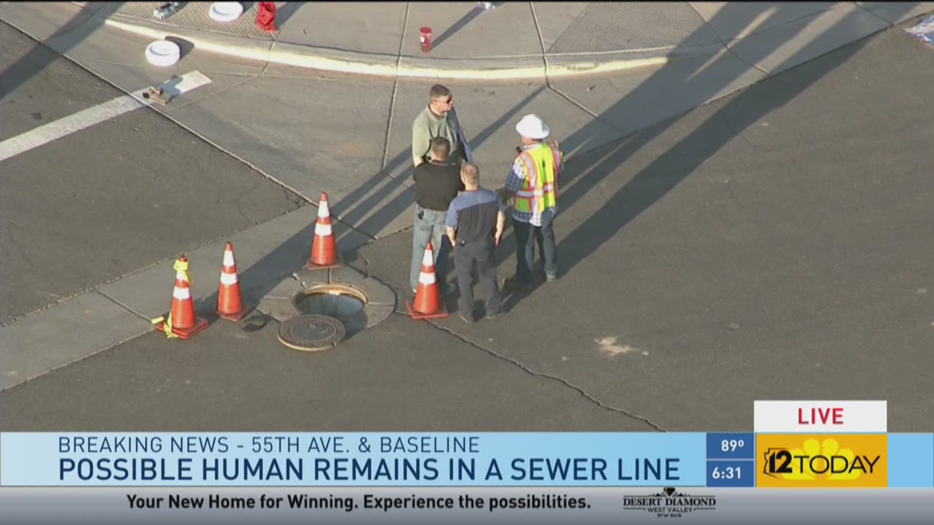 Human remains found in Phoenix sewer line | 12news.com