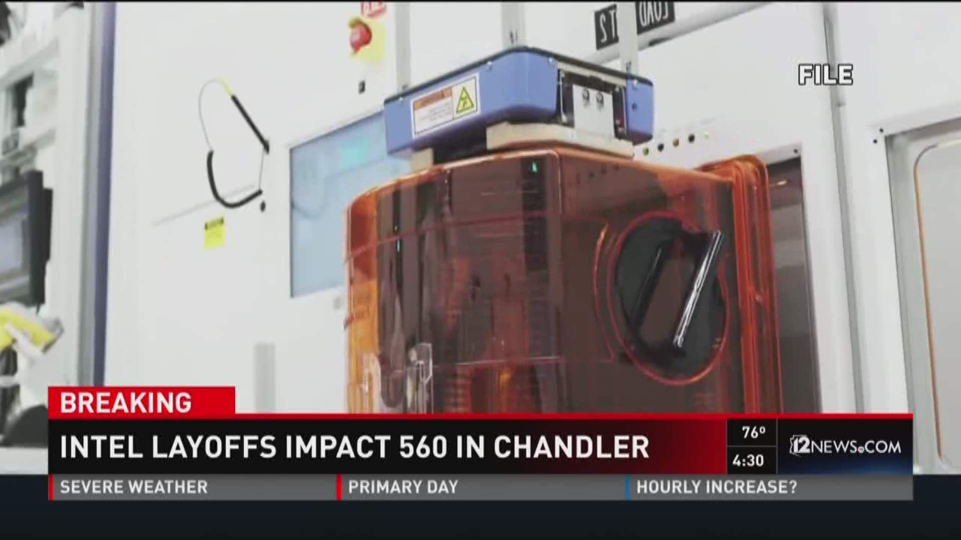 Intel layoffs to impact Chandler plant | 12news.com