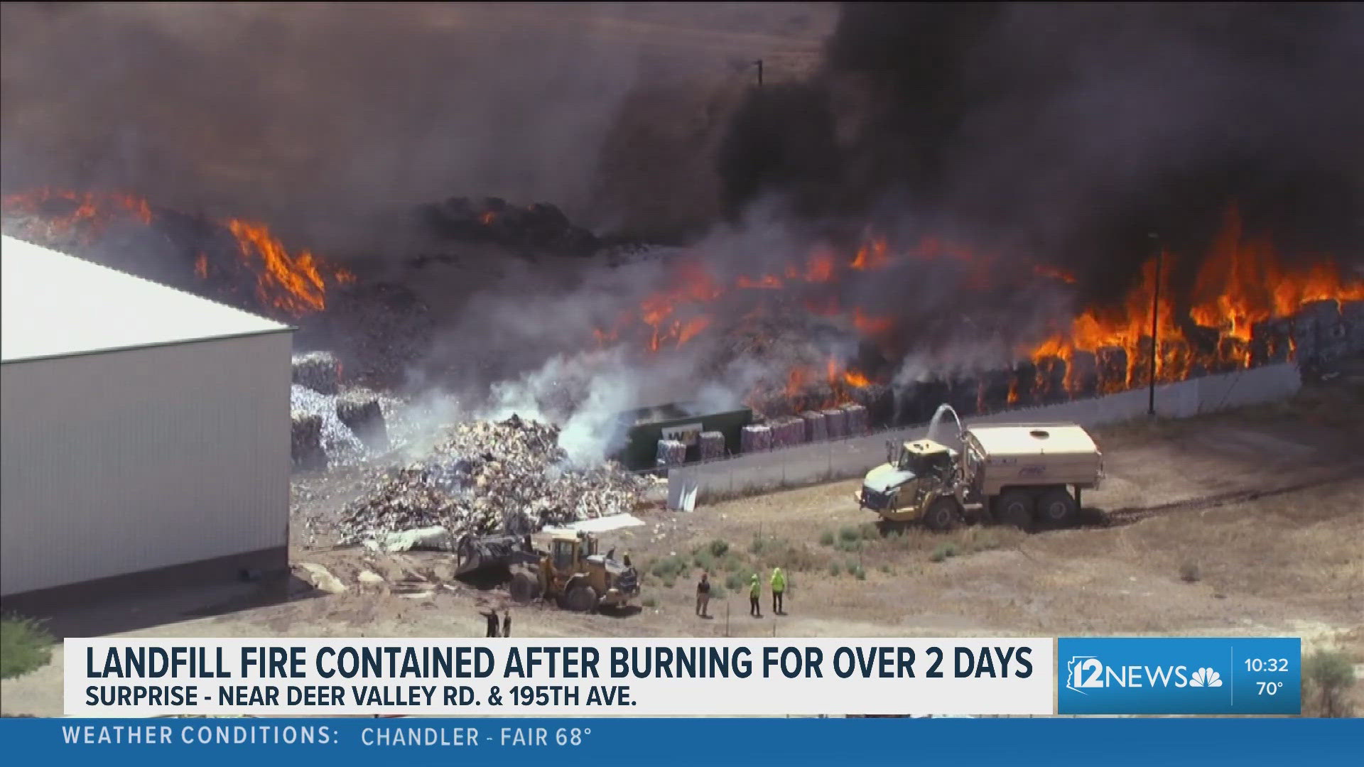 Surprise recycling plant fire is contained, and mop-up is underway ...