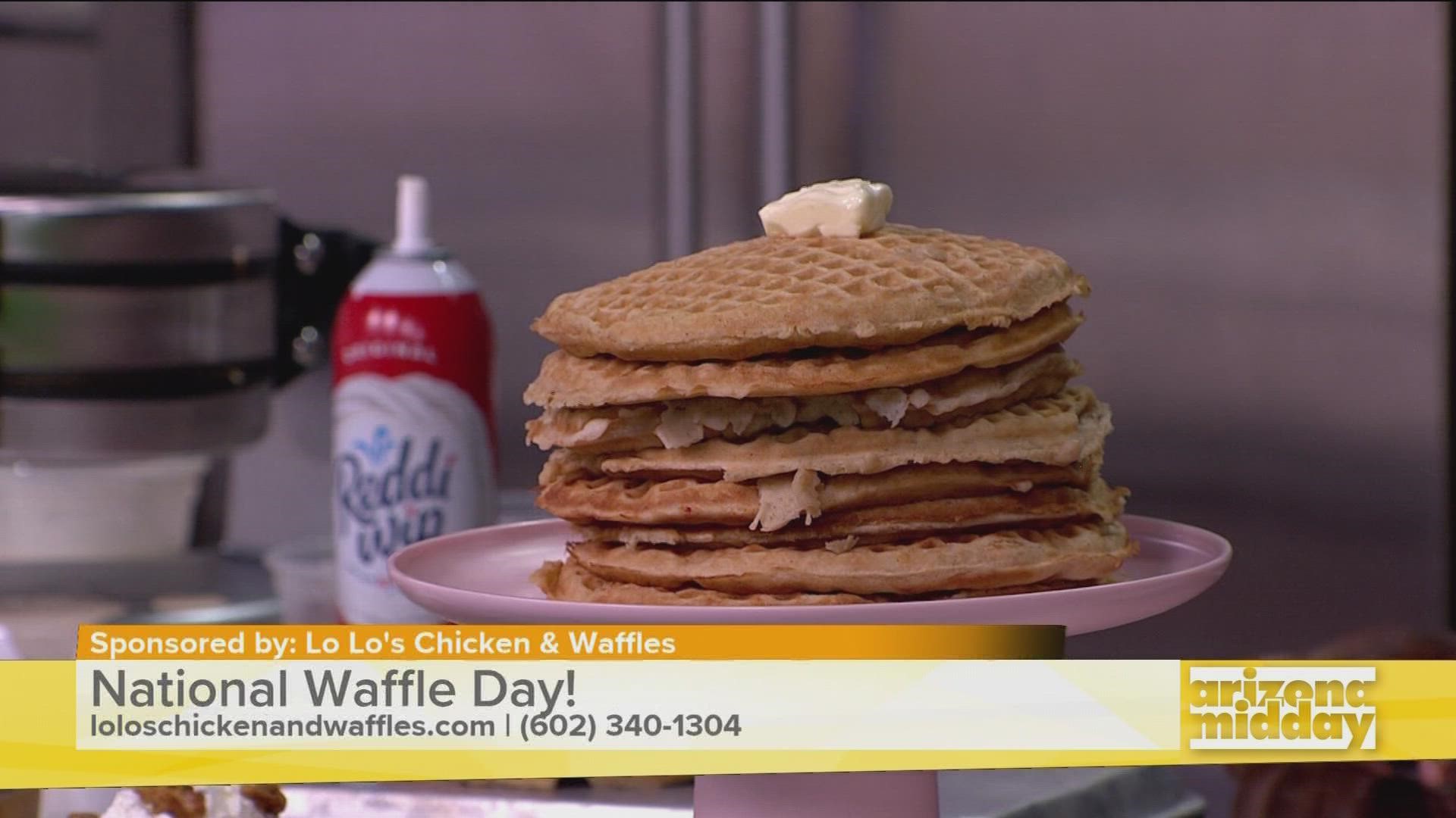 Celebrate National Waffle Day at Lo Lo's Chicken & Waffles! | 12news.com