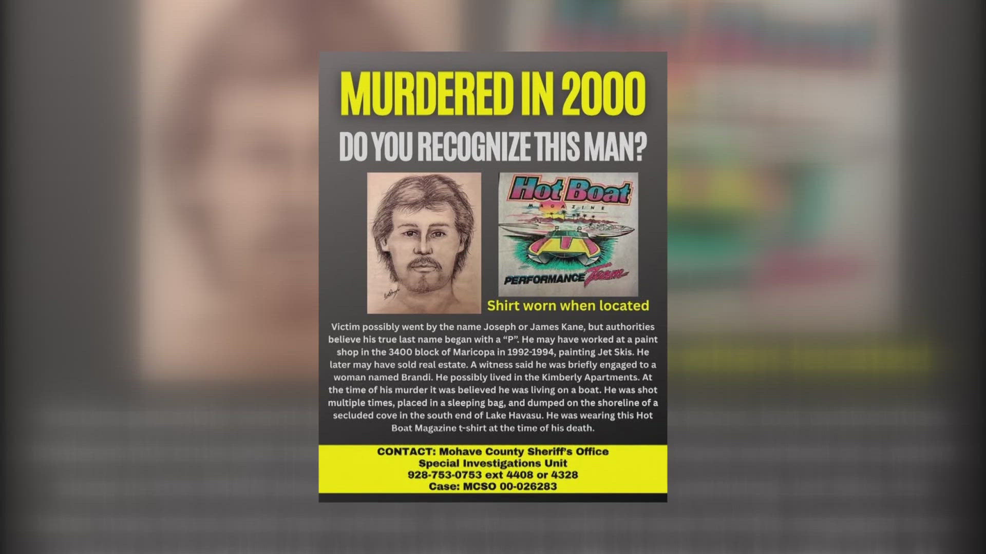 Investigators renew push to identify Lake Havasu murder victim known as ...