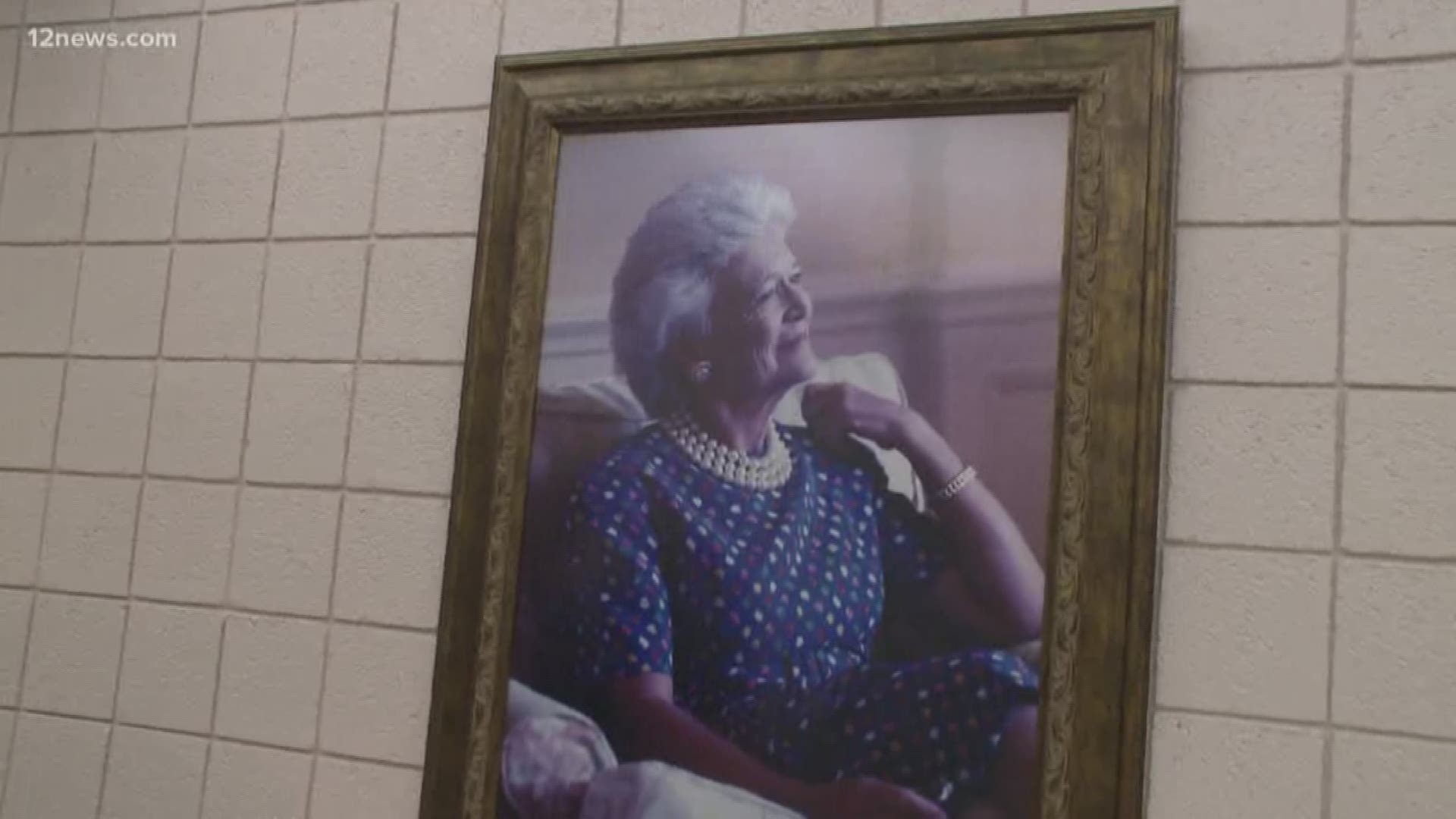 Barbara Bush Elementary School saddened by loss of namesake | 12news.com