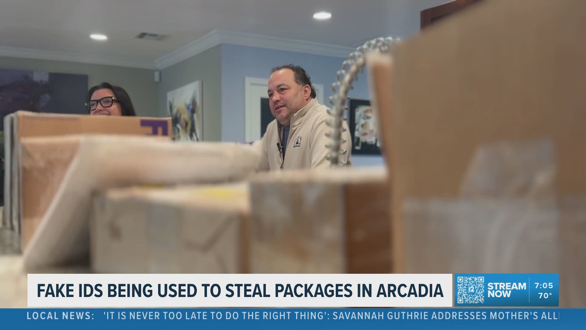 Arcadia couple says man tried to steal package with fake ID | 12news.com