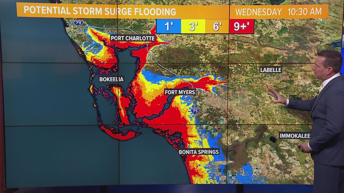 How the Hurricane Ian storm surge is impacting the Florida coast ...