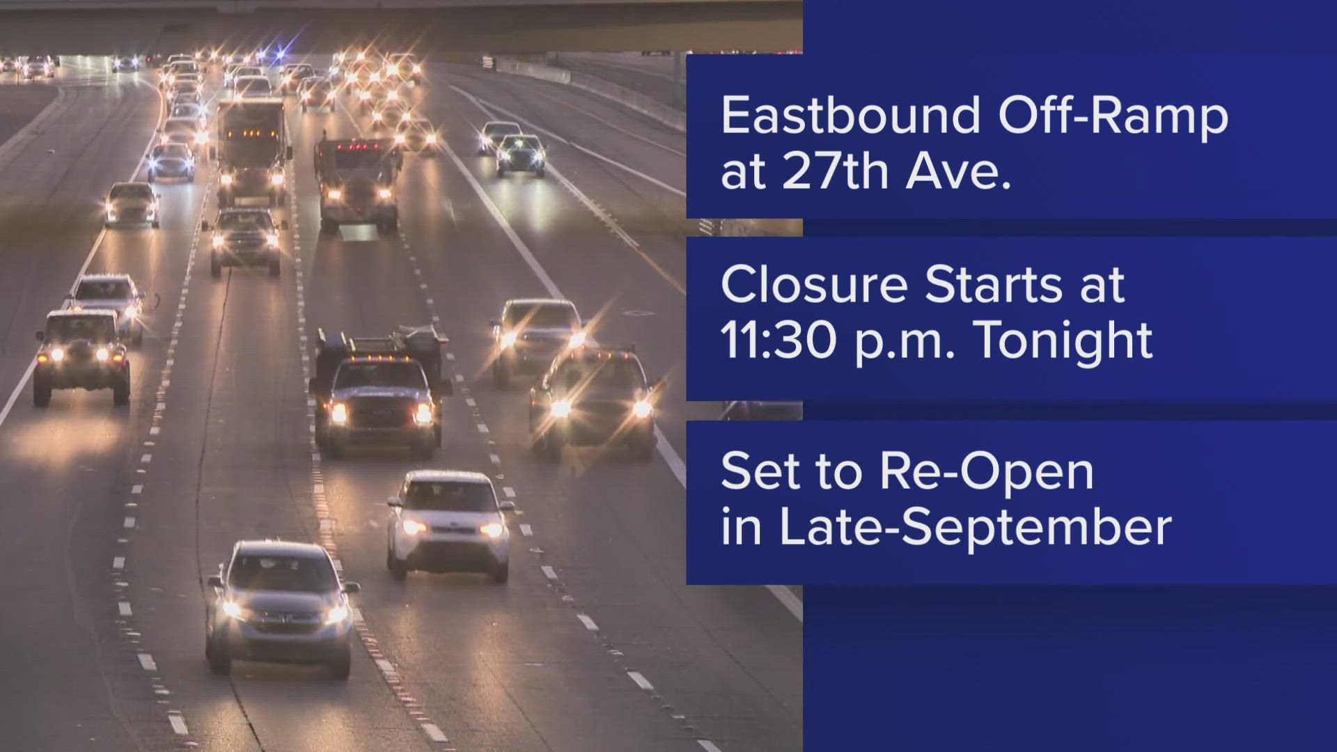 Loop 101 off-ramp in Glendale will be closed for months | 12news.com