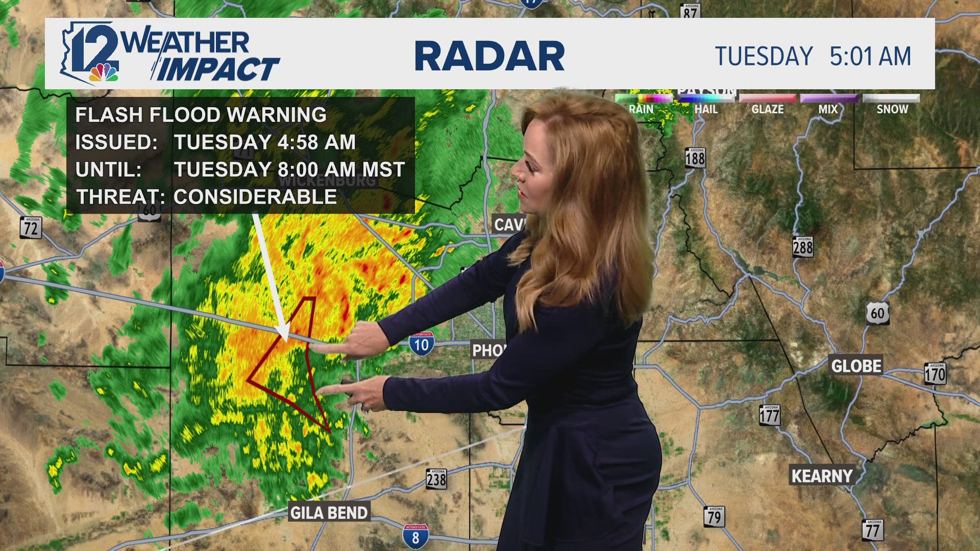 Flash Flood Warning in effect for parts of Maricopa County | 12news.com