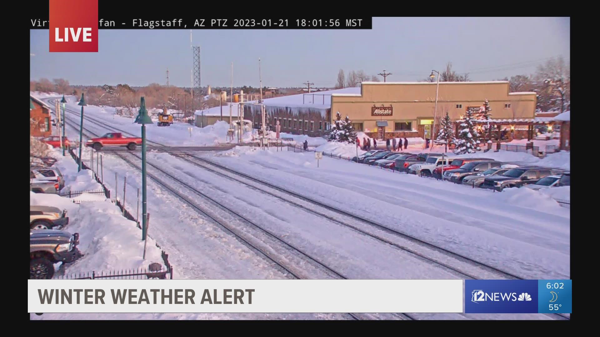 Record setting Snowfall In Flagstaff NWS Says 12news