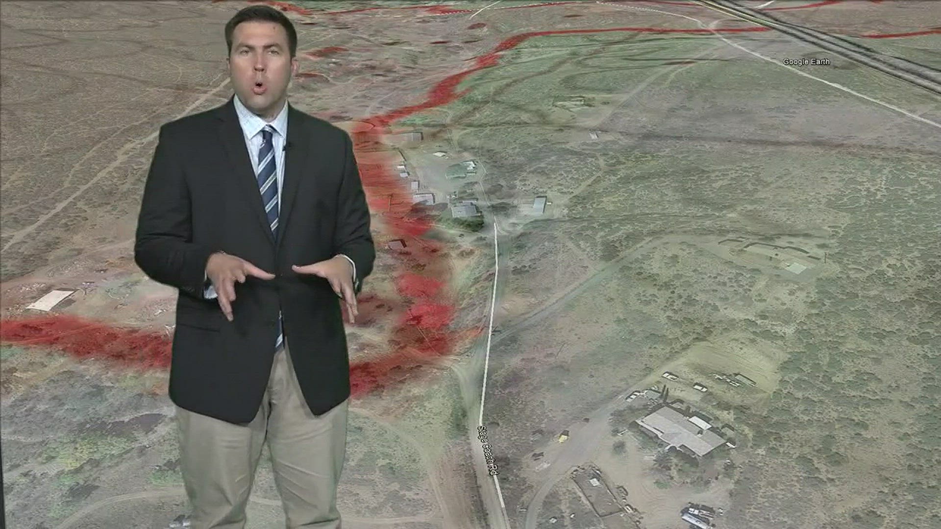 Map of the Goodwin Fire: the fire's path near Mayer, Arizona | 12news.com
