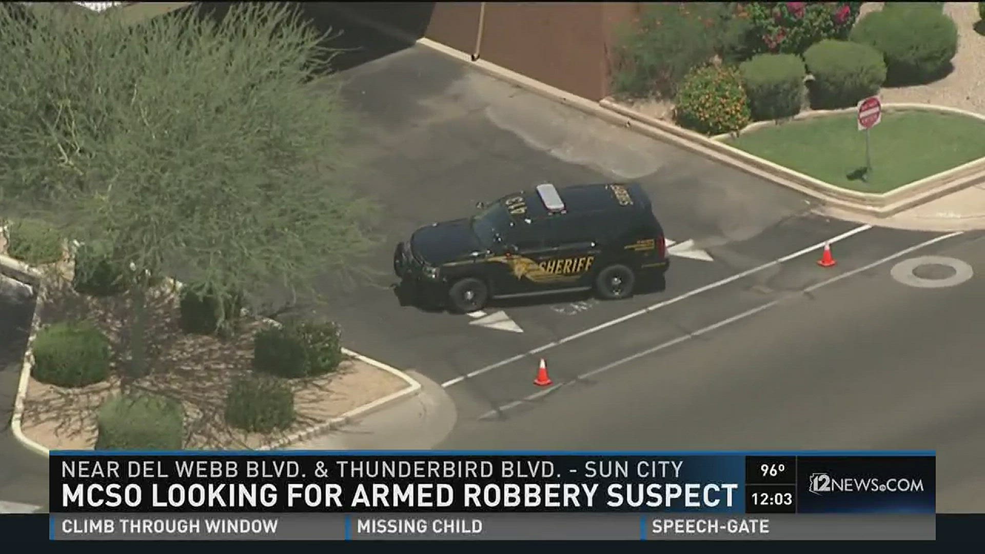 Officers search for armed woman suspected of robbing bank | 12news.com