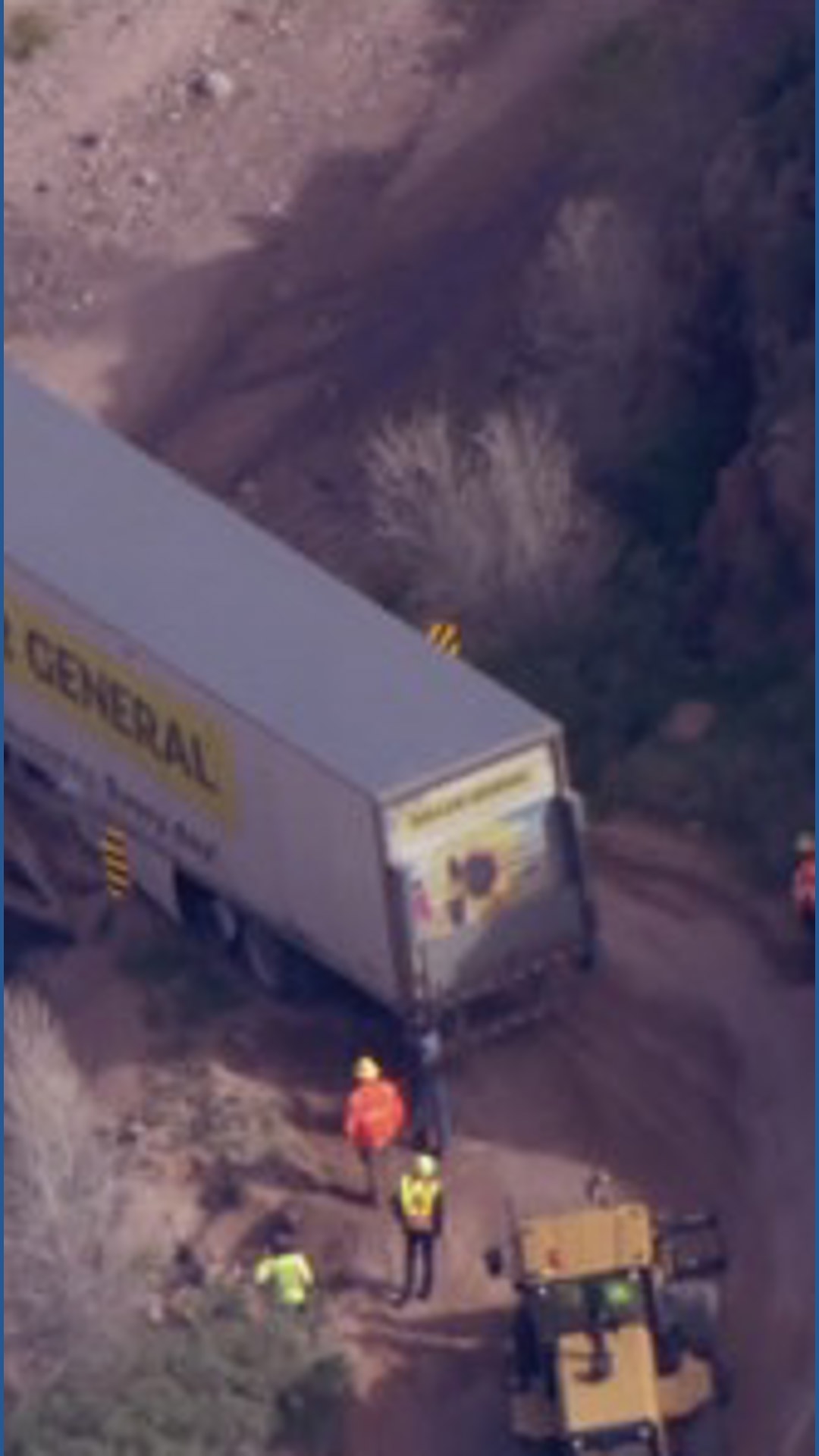 Semi truck gets stuck on bridge on SR-88 near Apache Lake | 12news.com