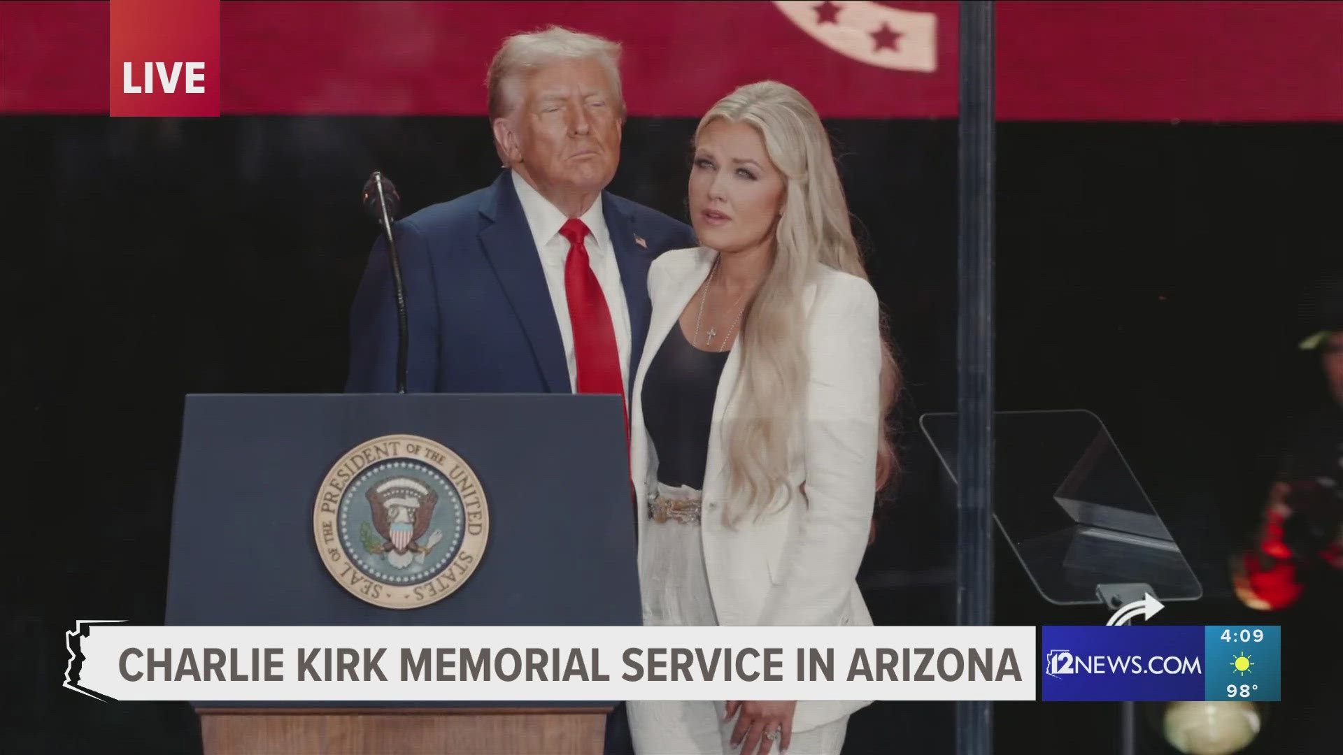 President Trump, Erika Kirk thank crowd as memorial service for Charlie ...
