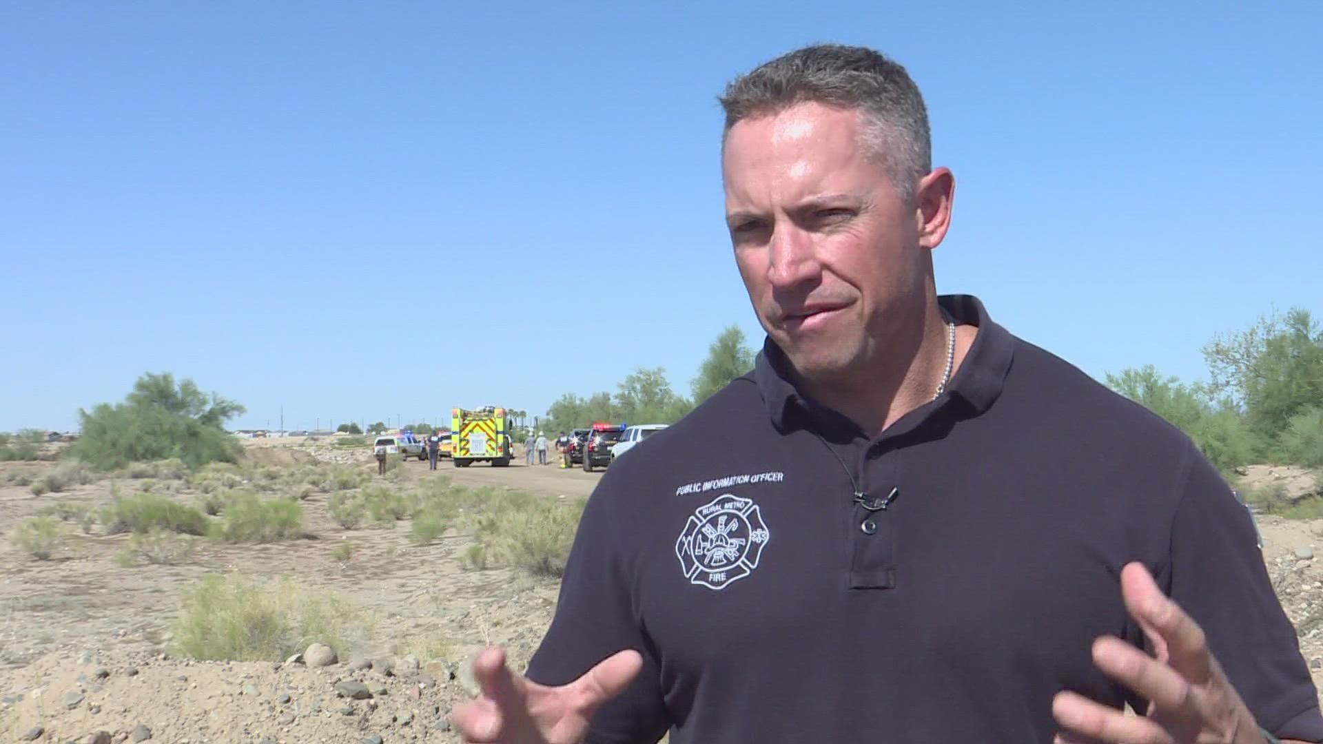 Firefighters in El Mirage rescue worker out of trench | 12news.com