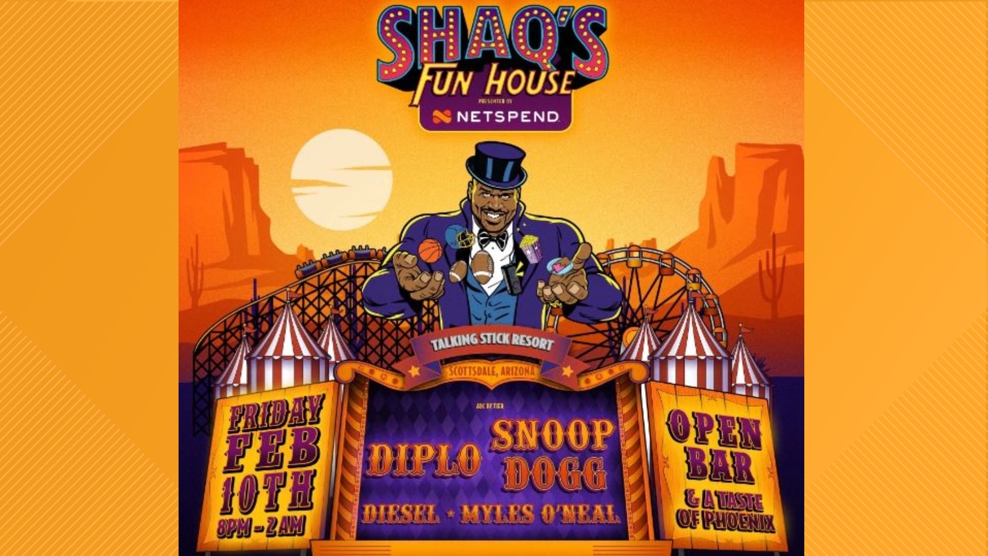 Shaq's 'Fun House' coming to Talking Stick Resort for Super Bowl ...