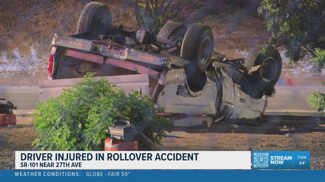 Man sustains face lacerations, broken bones after rollover crash in ...