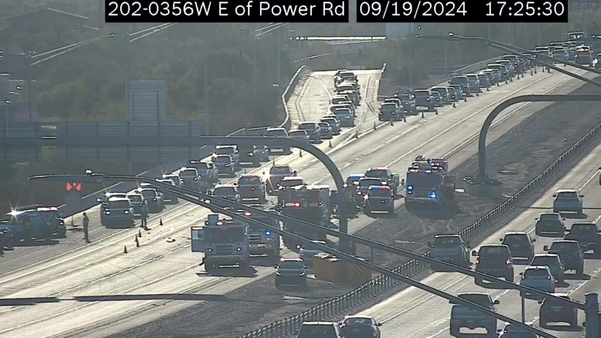 Multi vehicle crash shuts down eastbound lanes of SR-202 | 12news.com