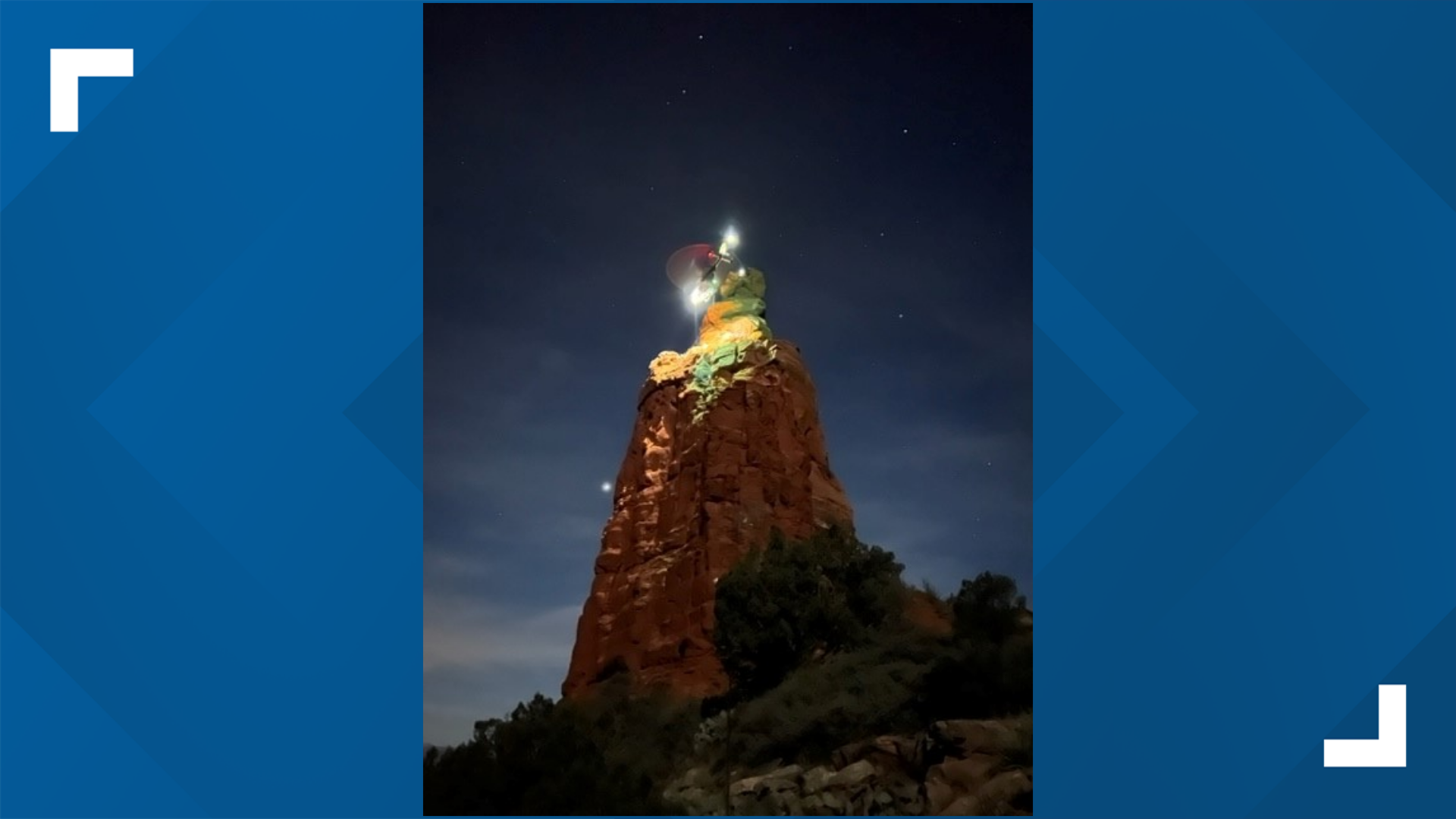 Rock climber rescued from spire near Schnebly Hill | 12news.com
